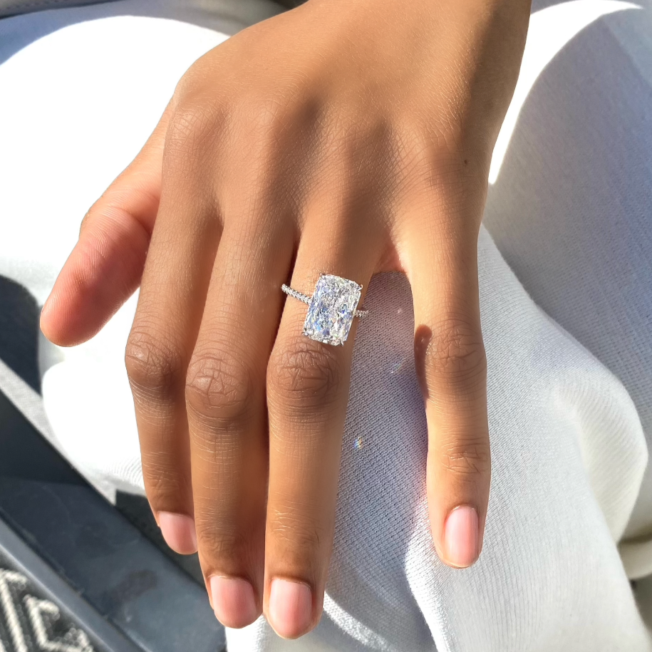 6 Carat Radiant Cut Pave Diamond Engagement Ring Miss Diamond Ring 6 Carat Radiant Cut Pave Diamond Engagement Ring Miss Diamond Ring