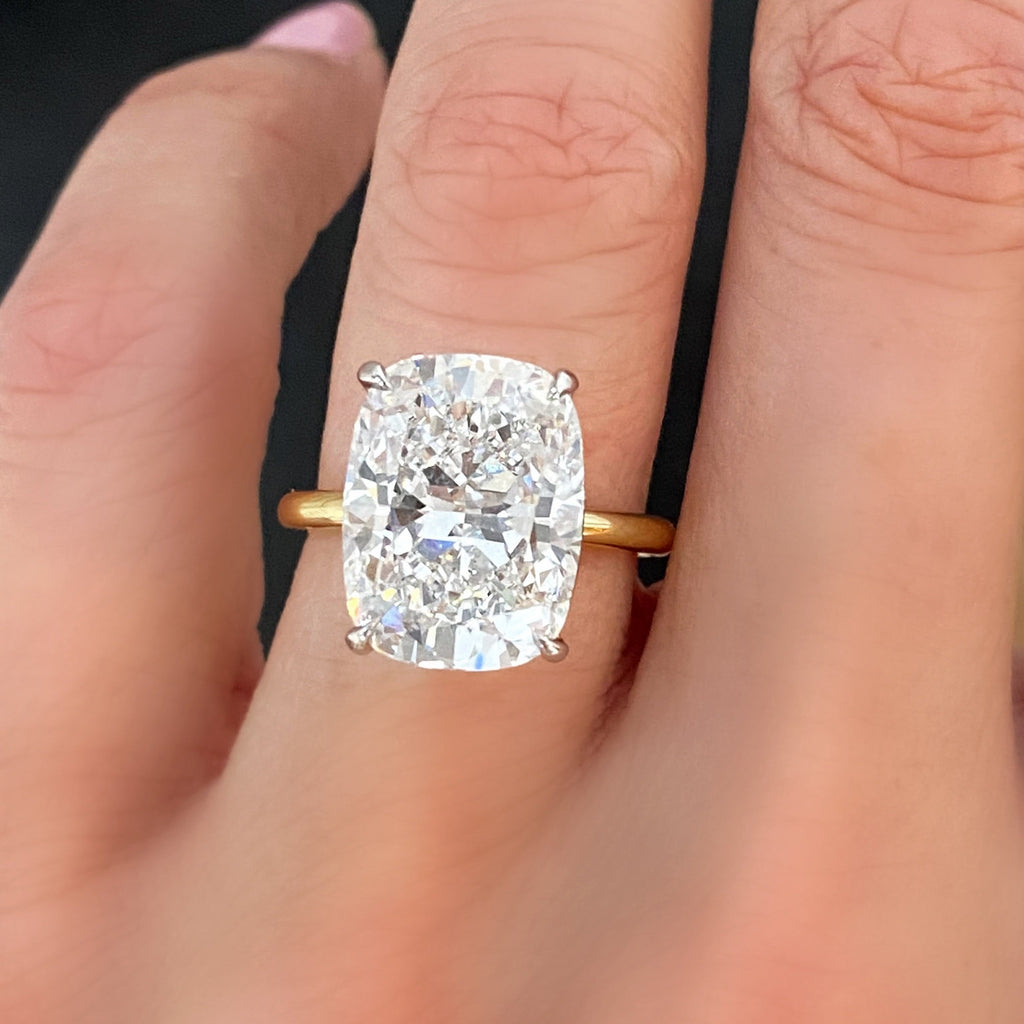 Elongated Cushion Brilliant Diamond Ring | Miss Diamond Ring