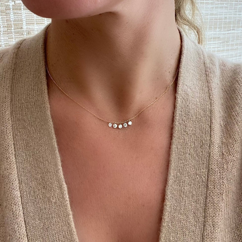 Five Diamond Necklace | Miss Diamond Ring