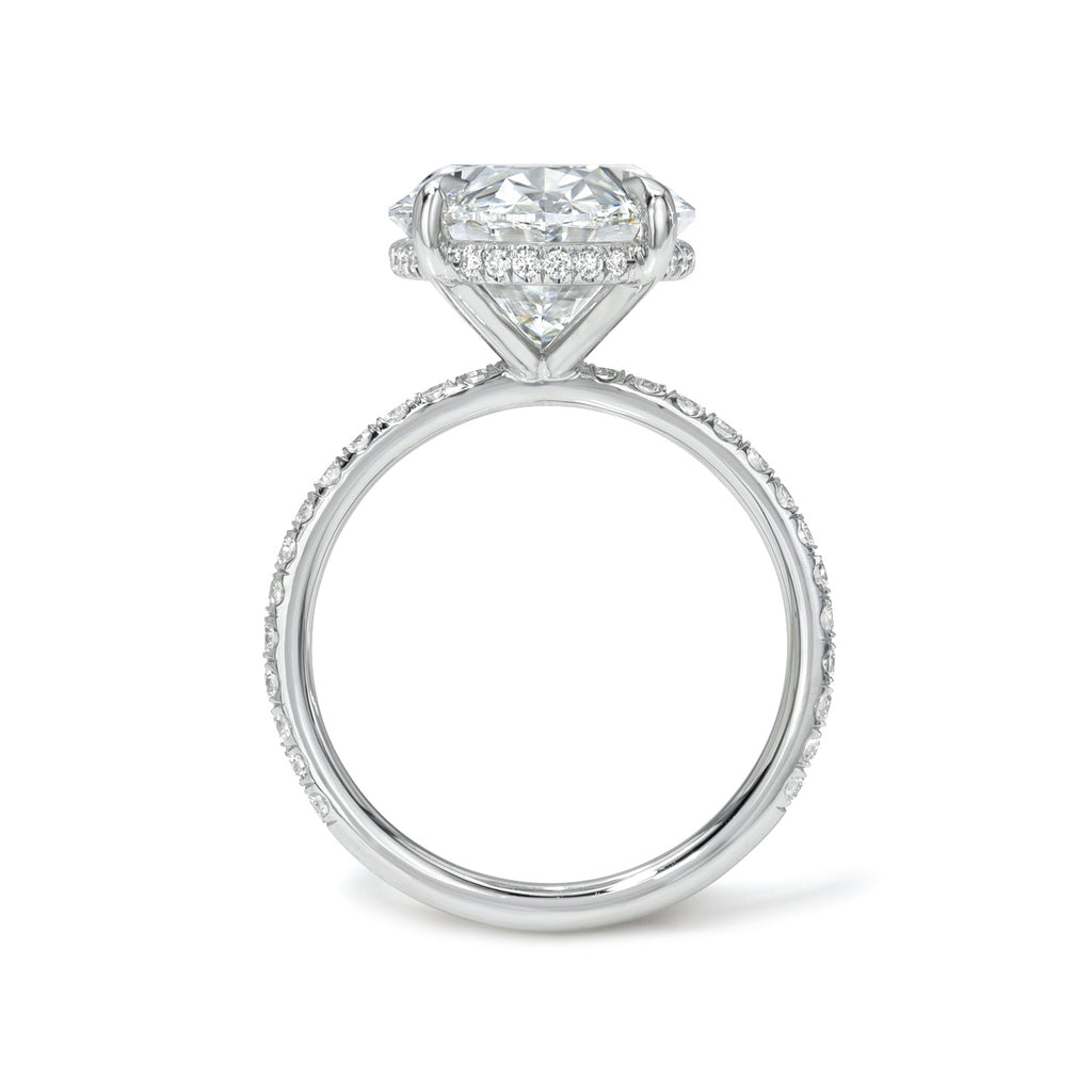 Oval Cut Pave Diamond Engagement Ring | MDR Atelier | Miss Diamond Ring