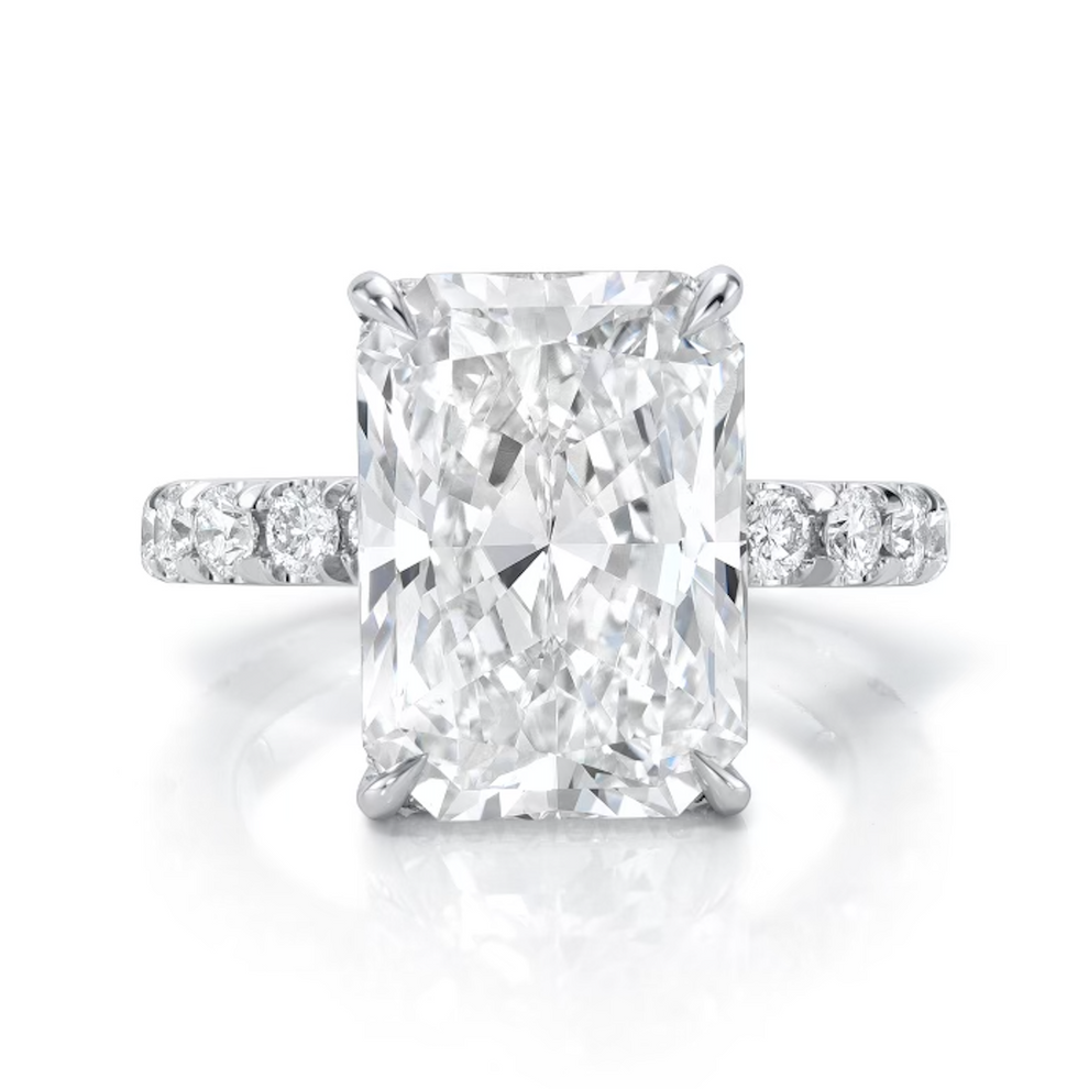 Radiant Cut Pave Diamond Engagement Ring – Miss Diamond Ring